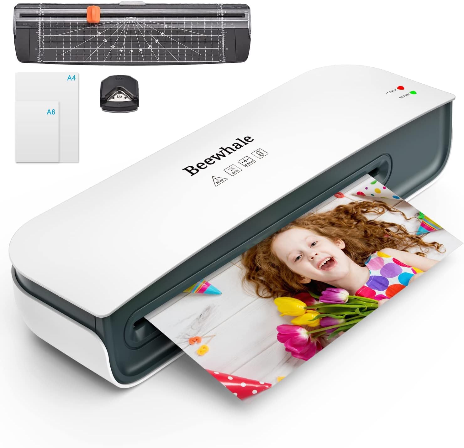 Anti Jam Laminator,9-Inch Cold & Thermal Laminator Machine, Beewhale 4-in-1 Laminator Machine with Laminating Sheets 15 Pouches,A4 PRO Personal Laminator for Teacher,Home,Office