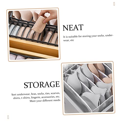 Cabilock 3pcs Grid Underwear Wardrobe Desk Top Organizer Shelf Closet Drawers for Clothes Foldable Storage Bin Bedroom Organization and Storage Drawer Clothing Closet Shelves Small Sock Box