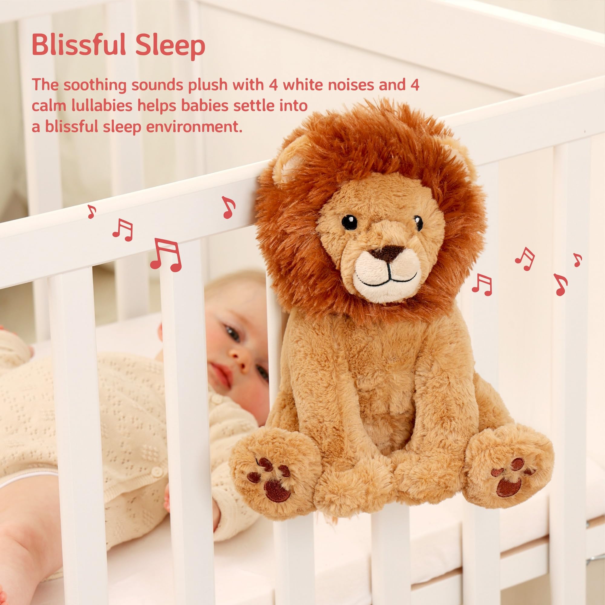 Cloud b Sound Machine with White Noise Soothing Sounds | Cuddly Stuffed Animal | Adjustable Settings and Auto-Shutoff | Sleep Sheep