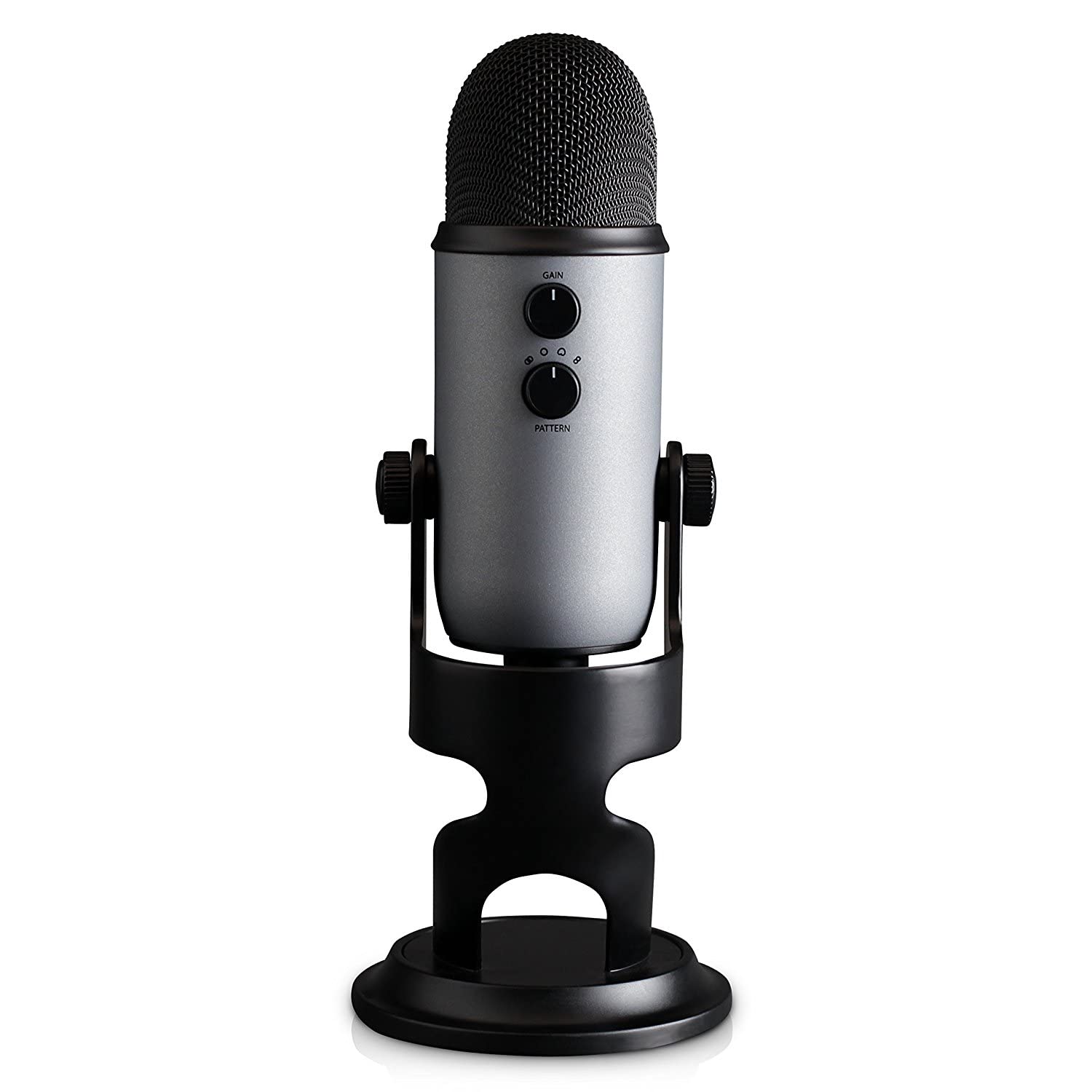 Blue Yeti USB Microphone for Recording, Streaming, Gaming, Podcasting on PC and Mac, Condenser Mic for Laptop or Computer with Blue VO!CE Effects, Adjustable Stand, Plug and Play - Slate