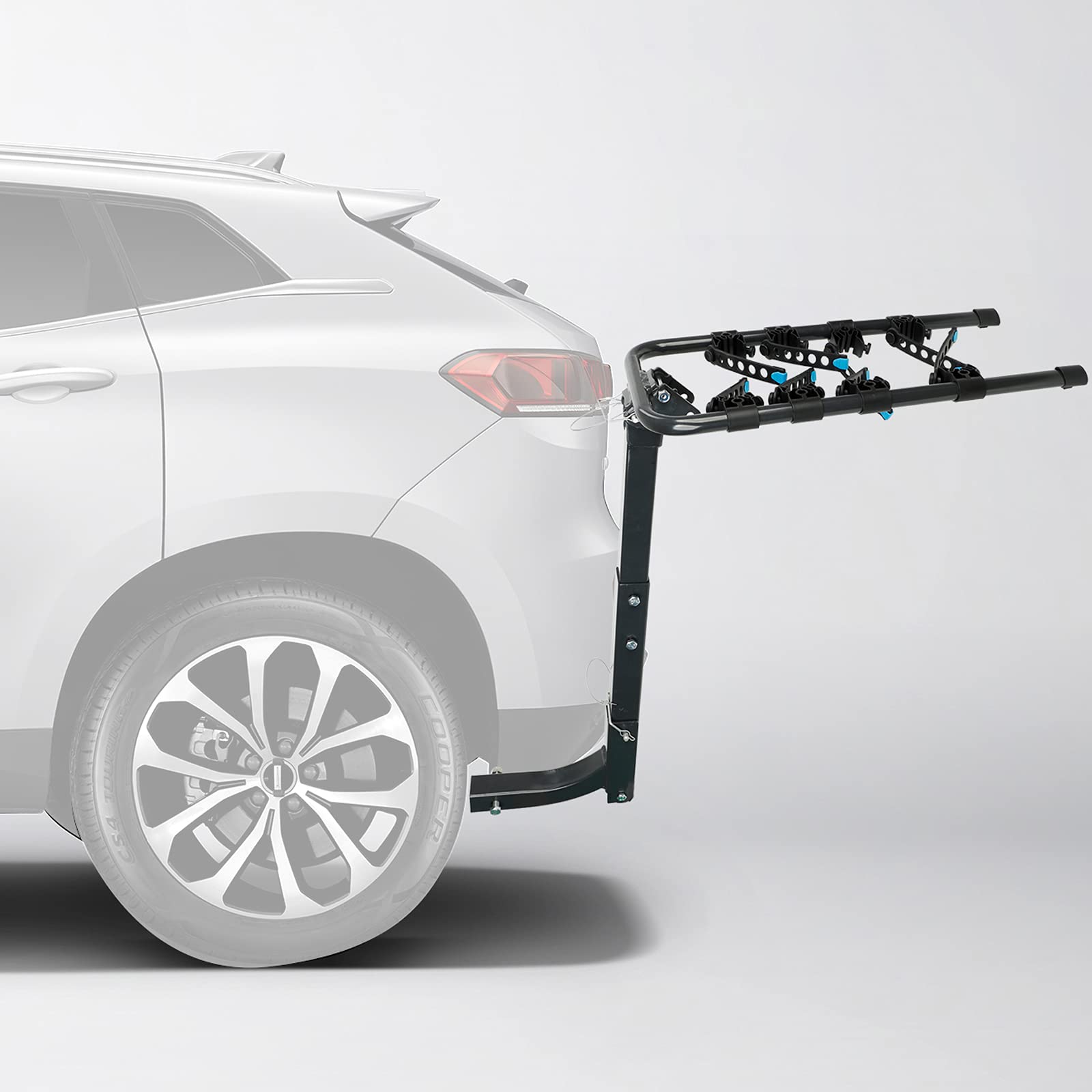 4-Bike Hitch Racks Bicycle Carrier Racks Hitch Mount Double Foldable Rack 2 Inch Hitch Receiver Fit for Cars SUV's