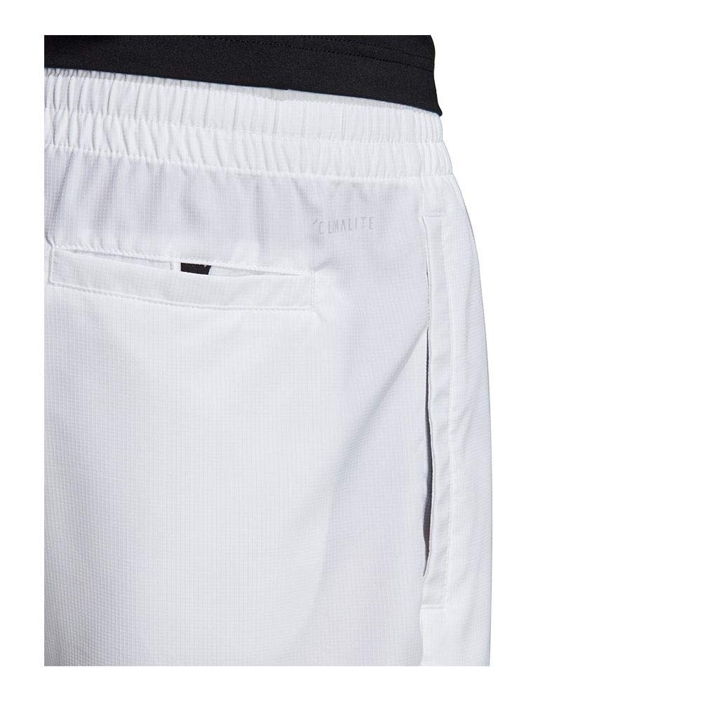 adidas Men's Tennis Club 9-Inch Shorts, White/Black, Small
