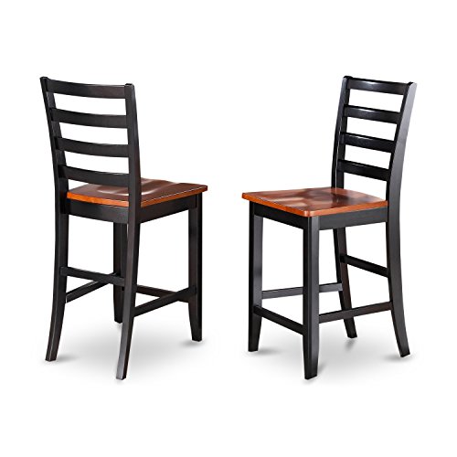 East West Furniture EDFA3-BLK-W Dining Set, 3 Pieces, Black