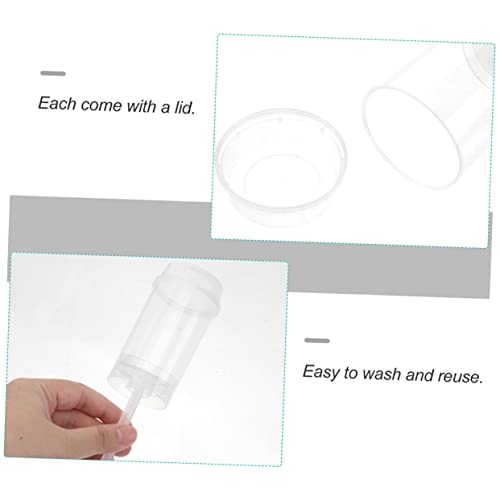Abaodam 25pcs Push Cake Cone Push up Cake Shooter Clear Cake Organic Candies Pie Container with Lid Plastic Dessert Cups Containers for Food Plastic Food Cake Stand Mini Pp Candy