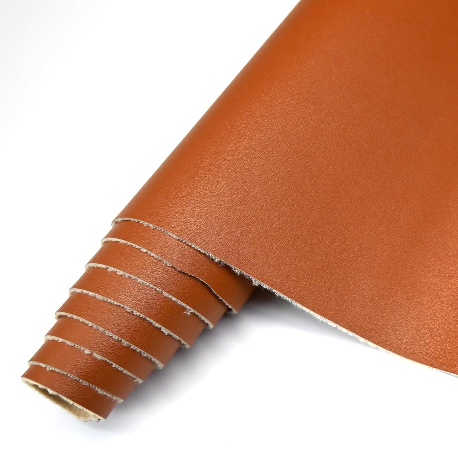 79"x 54"(200cm x 140cm) Faux Leather|Soft Smooth Surface Solid Faux Leather Fabric|1mm Thick Water Proof PU Nappa Leather Fabric for Furniture Decoration, DIY Crafts, Sewing, Etc.(Brown)