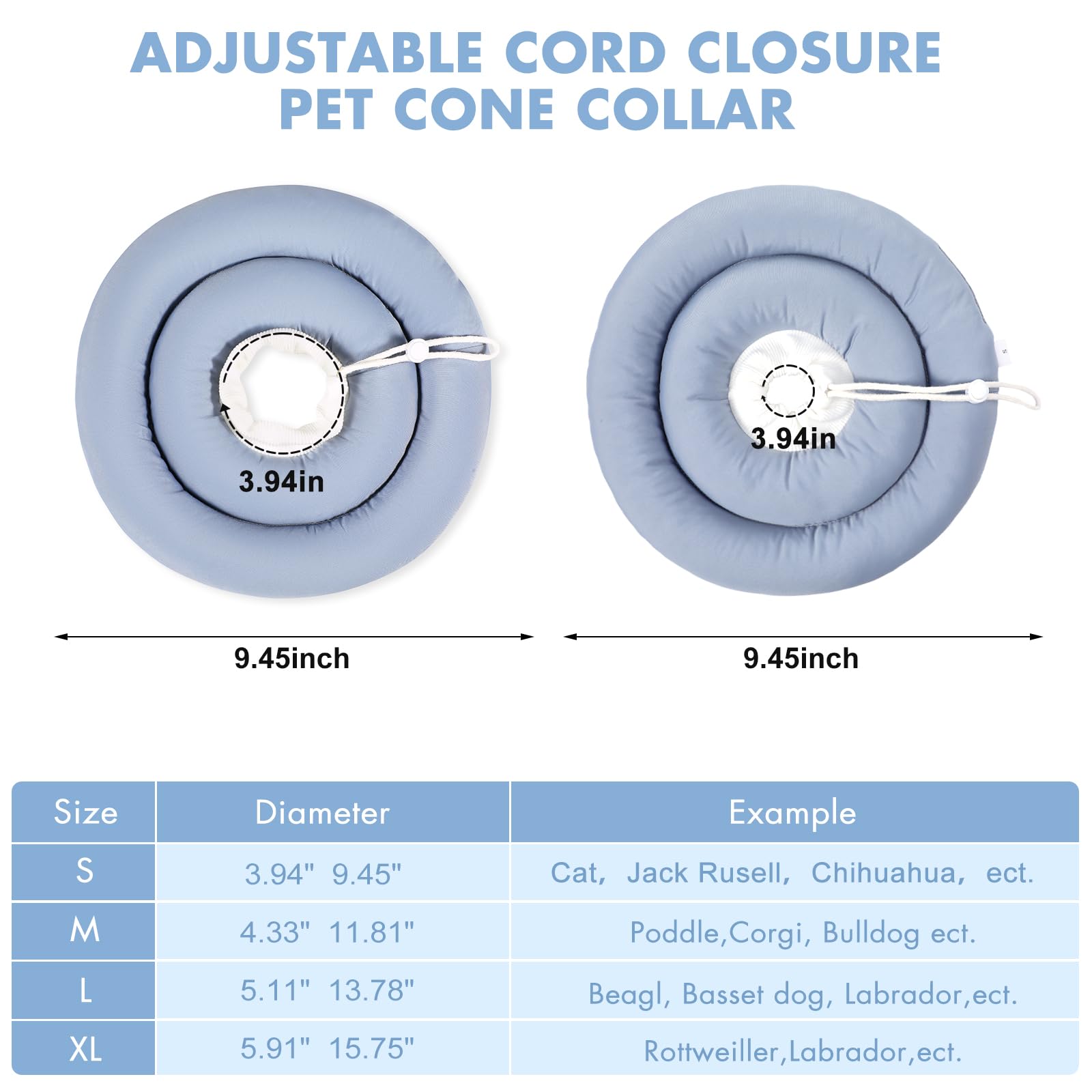 Abbylike Cat Cone Collar and Surgical Recovery Suit Set Cat Neck Donut Collar Soft Elizabeth Recovery Collar Cone E Collar Alternative for Small Pets Dog Kitten Puppy After Surgery Wear (X-Large)