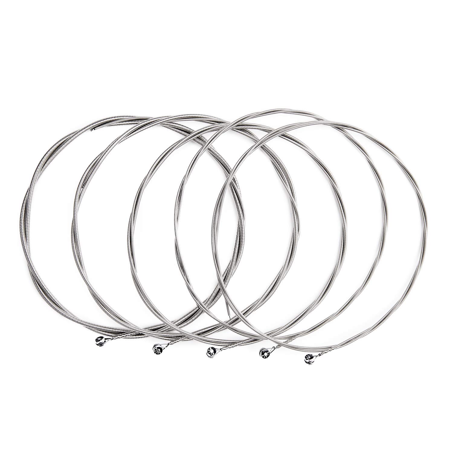 Bass Guitar Strings, Alice Bass String 5 Strings Medium Gauge 45-130 Nickel Alloy Winding String with Nickel-Plated Ball-End for 5 Strings Electric Bass