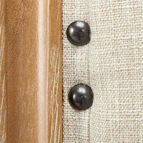 Glen Cove Dining Chairs with Button Tufting and Nailhead Trim Cream and Barley Brown (Set of 2) 110292