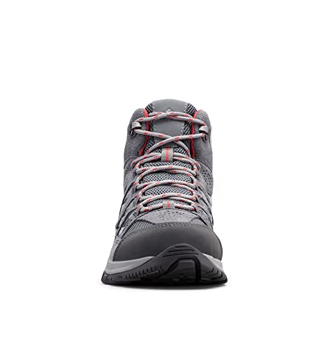 Columbia womens Crestwood Mid Waterproof Boot Hiking Shoe, Graphite, Daredevil, 8 US
