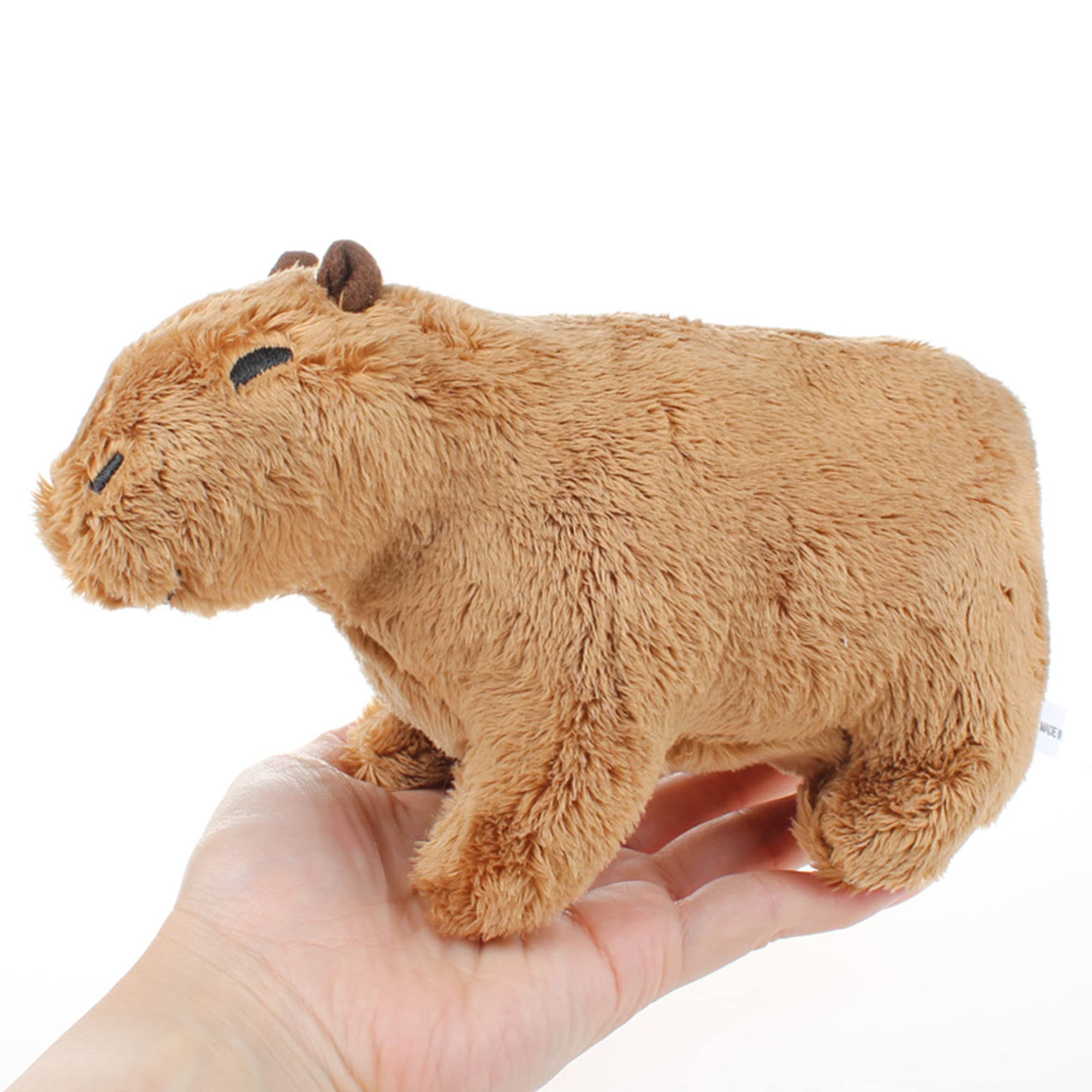 Abawaka 7.9inch Capybara Stuffed Animal Realistic Capybara Plush Toy Simulation Small Otter Plushie Doll Farm Home Decor for Adults Kids (7.9inch)