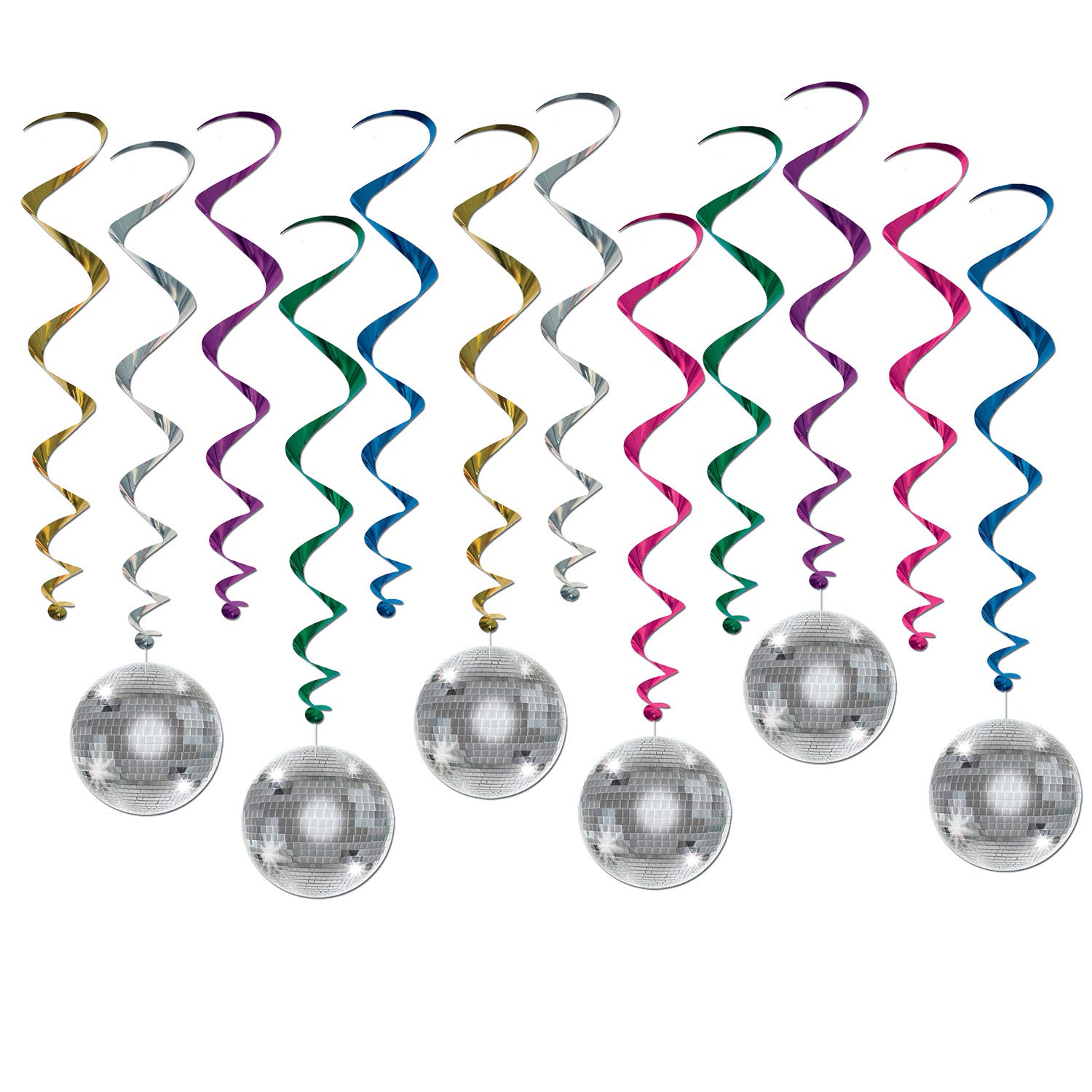 70's Party Decorations Set - Disco Fever Banner, Table Cover, Disco Ball Whirls, Retro Silhouette Cutouts โ 70s Party Decorations and Soul Train Party Theme Decorations