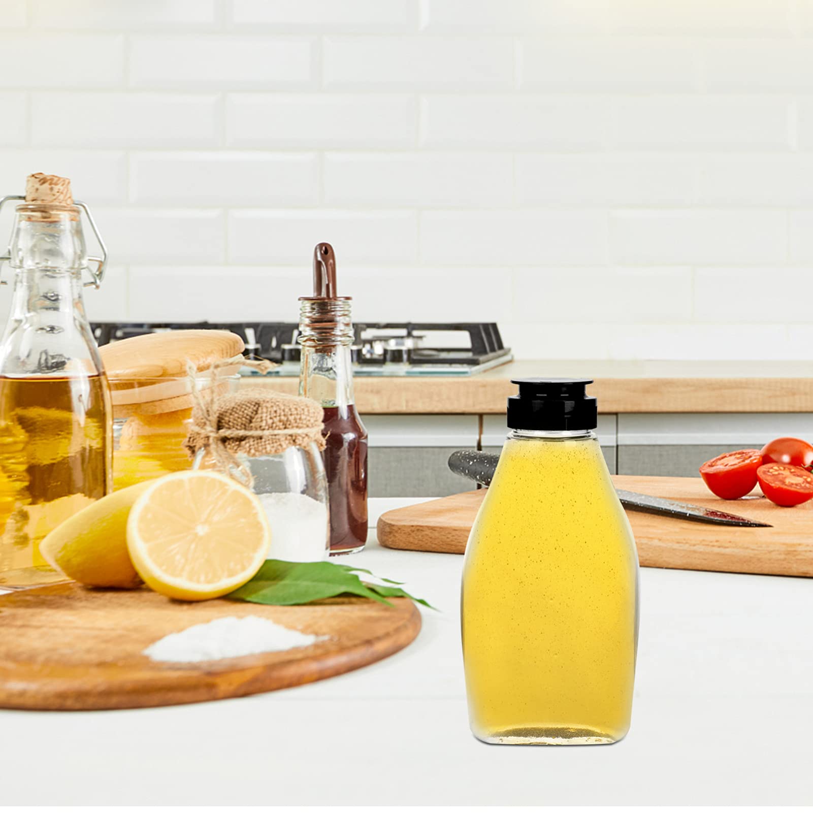 Alipis Seasoning Bottles 4pcs Honey Bottle Glass Jar Jam The Pet Jar Sugar Pot