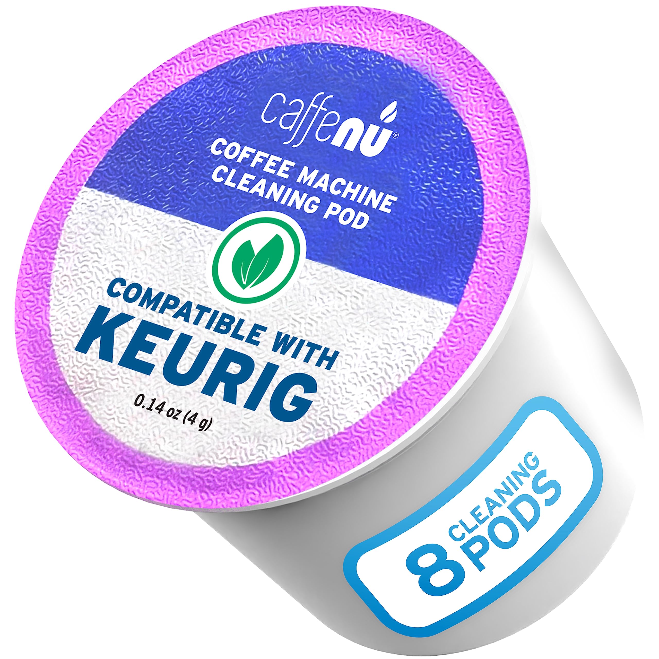 8-Pack of Keurig Cleaning Pods For Keurig 1.0 & 2.0 Machines - K Cup Cleaner Pods Removes Stale Coffee Residue & Stains - Keurig Cleaner Pods Eco Friendly