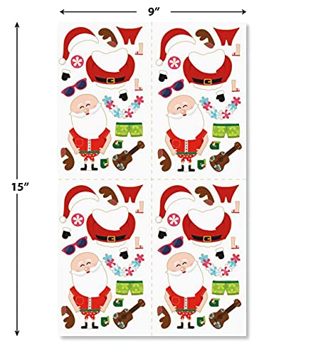 Build Your Own Santa Sticker Sheets - Set of 36 Santas and Coordinating Stickers, Christmas Decorating Stickers, DIY Activity for Kids, Holiday Arts and Crafts