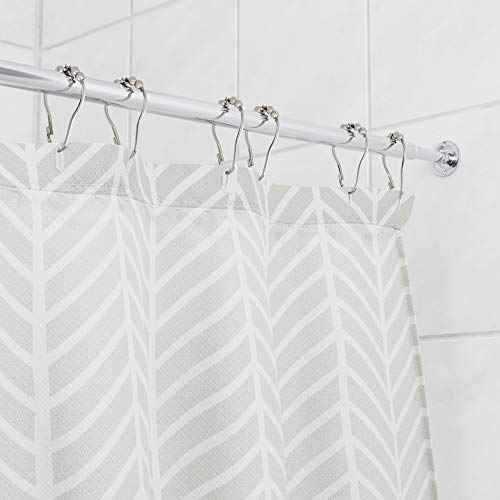 Amazon Basics Extendable Curved Shower Rod, 48" to 72", Chrome