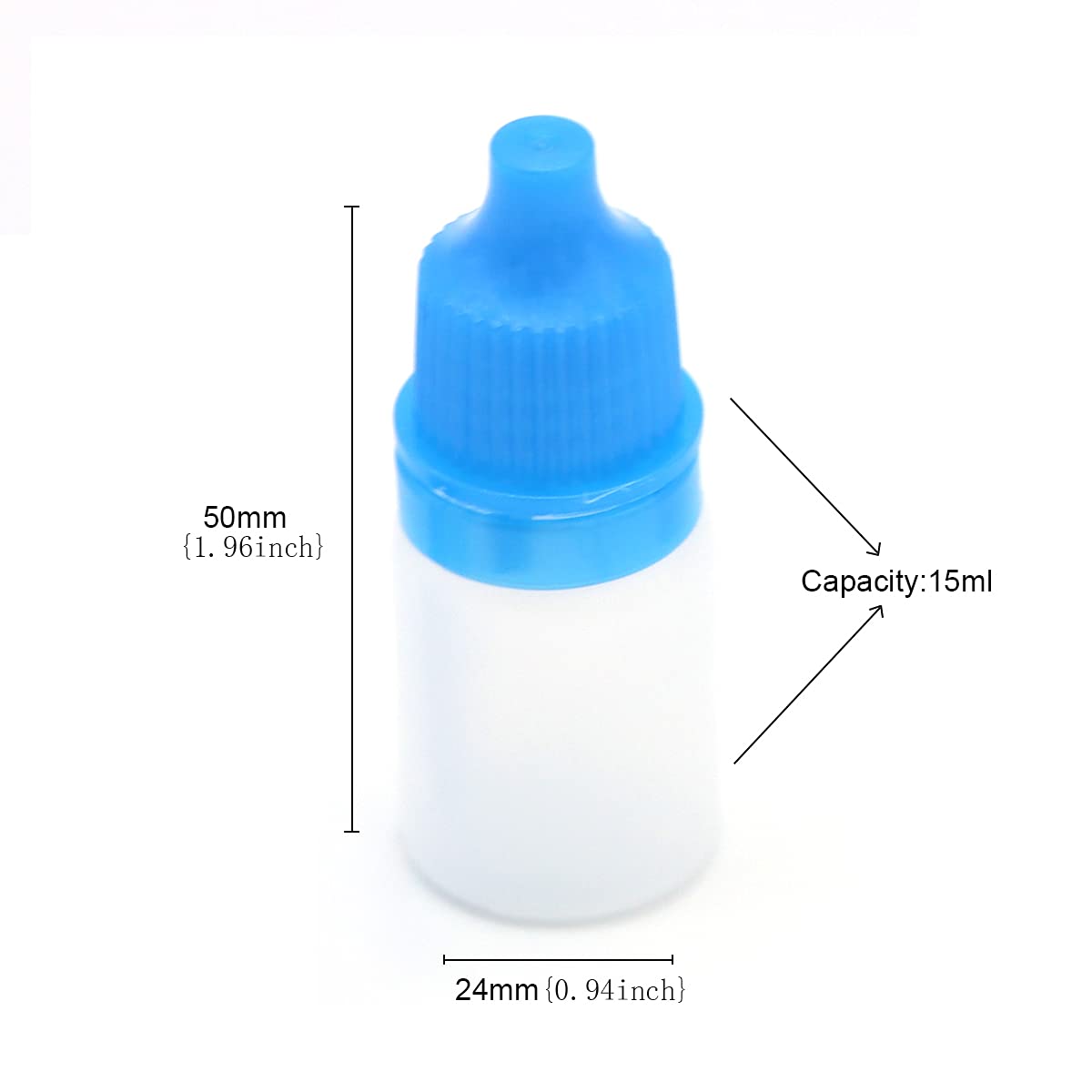 Ewanda store 50pcs Empty Eye Dropper Bottles 5ml Plastic Squeezable Dropper Bottles Eye Liquid Dropper Dropping Bottles(Red Cap)