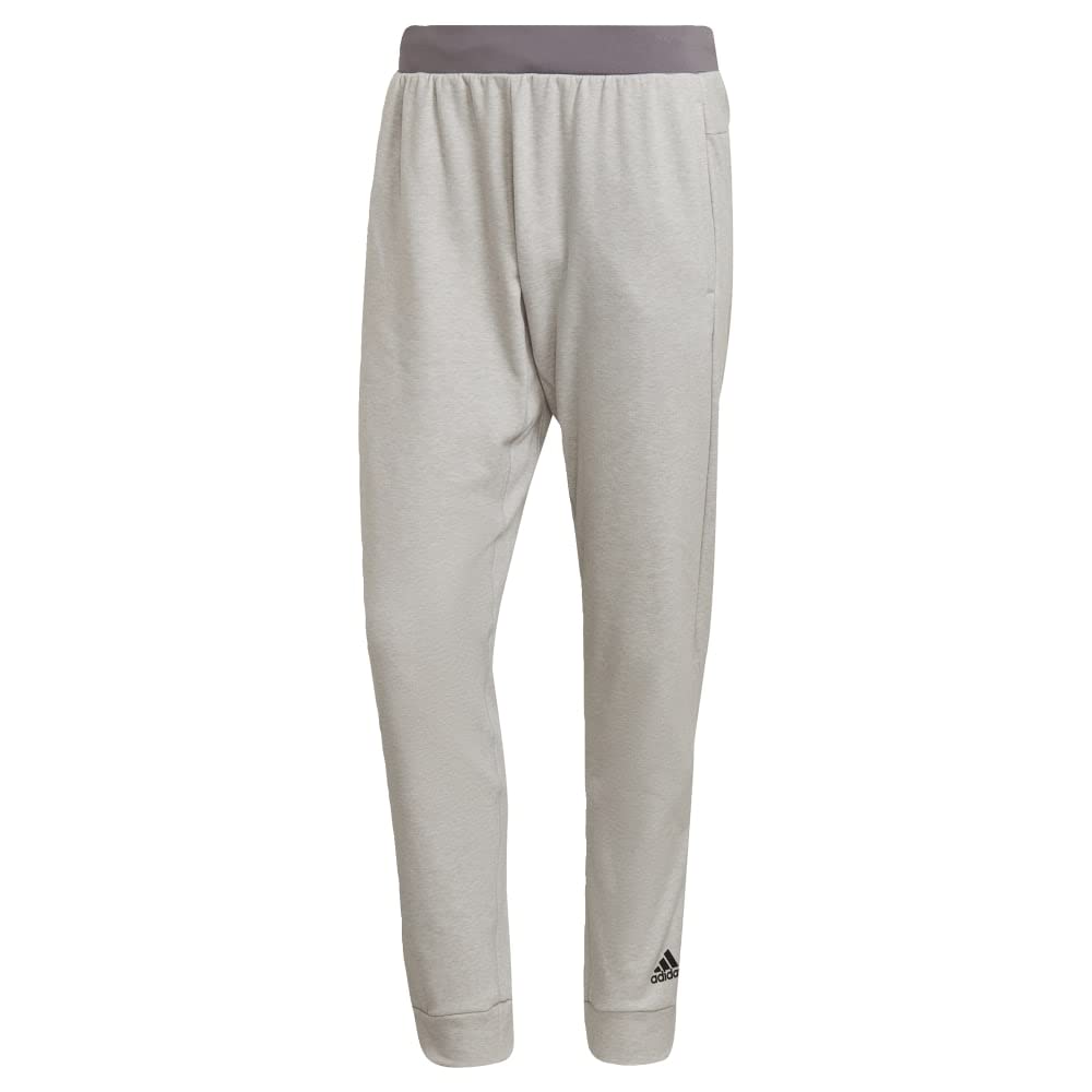 adidas AEROREADY Warm Yoga Fleece Training 7/8 Pants Men's, Grey, Size 2XL