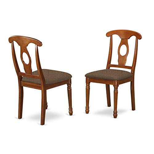 East West Furniture PSNA7-SBR-C Dining Table Set, 7-Piece