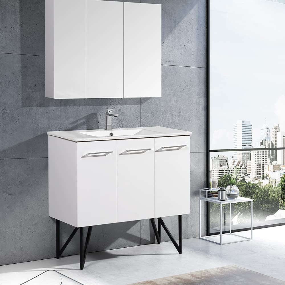 Swiss Madison Well Made Forever Annecy 36" Bathroom White Bath Vanity Cabinet