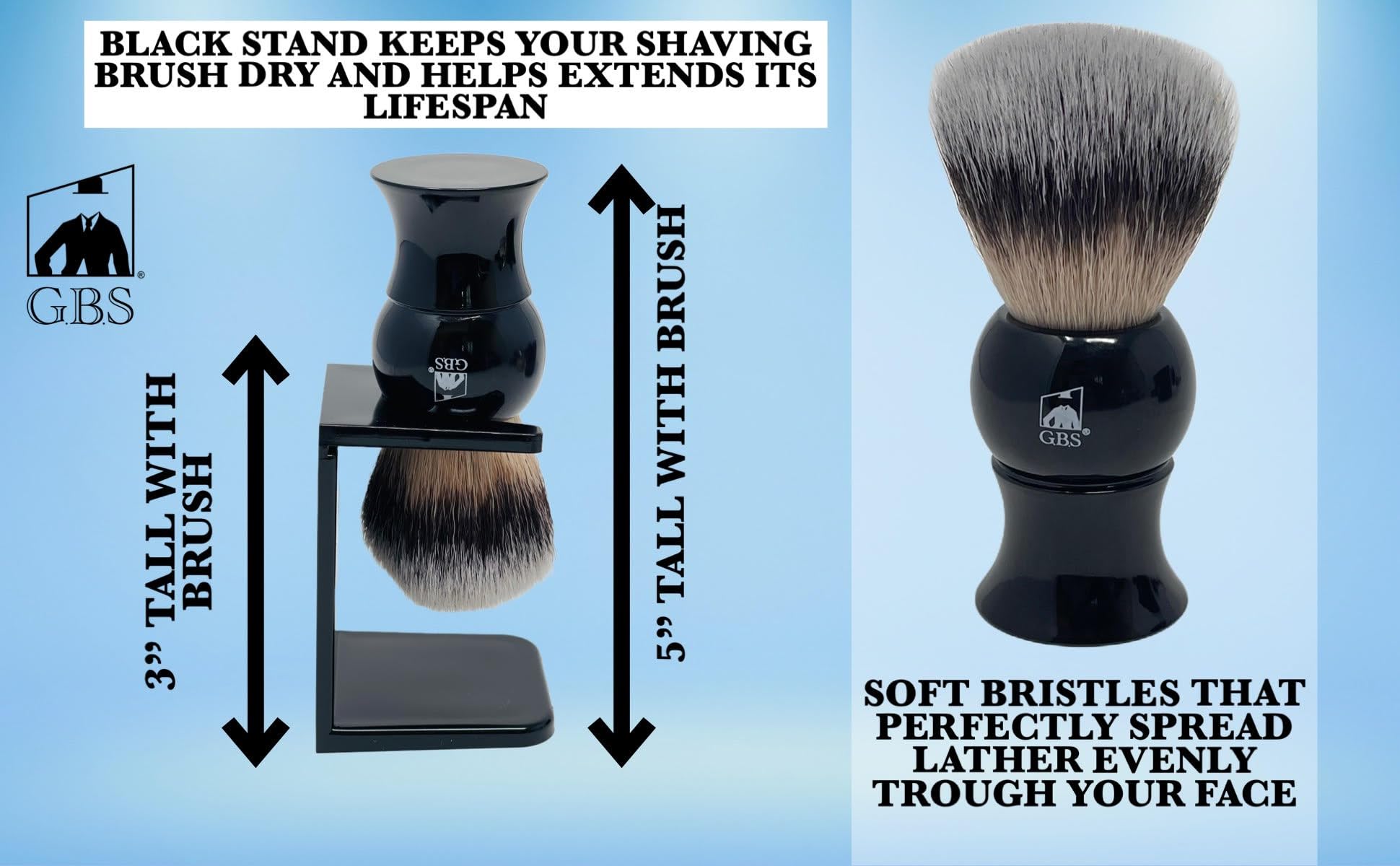 G.B.S Straight Razor Wet Shaving Kit - Classsic Shave Grooming Gift Set for Men - Includes: Straight Edge Razor, Shaving Brush, Alum Block, Shave Soap, Shave Mug Bowl,Sharpening Strop and Paste
