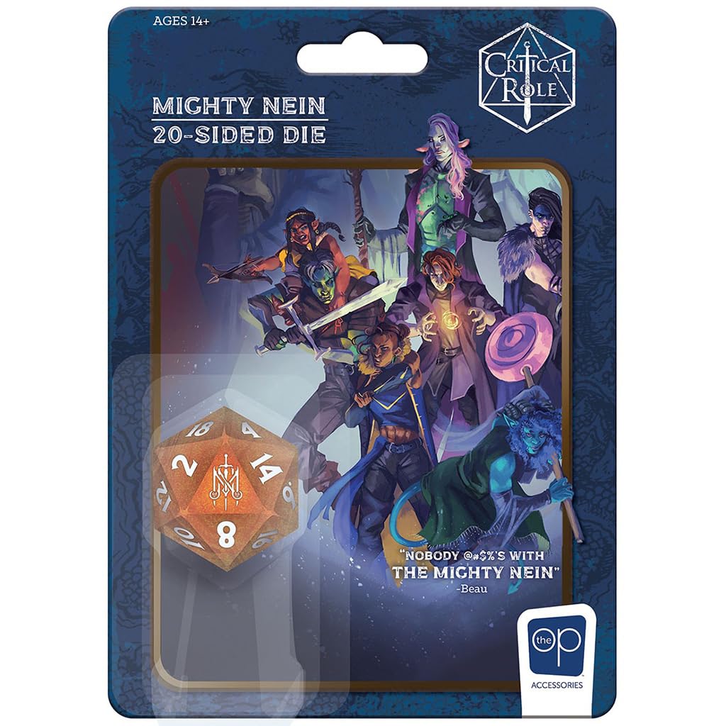 Critical Role Polyhedral Die | Collectible d20 with The Mighty Nein Emblem | Officially Licensed 20-Sided Die | Great for Dungeons and Dragons or Game Night