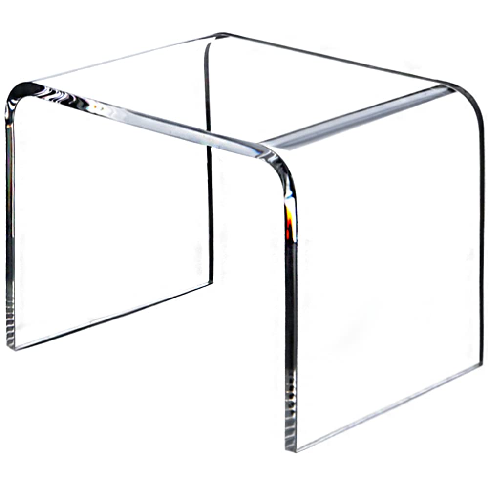 Acrylic Kids Step Stool 9'' Tall Foot Stool for Adults for Relaxing The Legs Muscles Holds Up to 250 lbs Stepping Stool for Kids Bed Sturdy Kitchen Stool