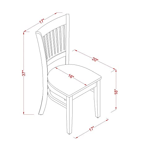 East West Furniture NDVA5-LWH-W Norden 5 Piece Dining Set for 4 Includes a Rectangle Kitchen Table with Dropleaf and 4 Dinette Chairs, 30x48 Inch, Linen White