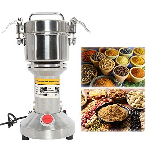 HYDDNice 500g Grain Mill Grinder 2500W 50-300 Mesh 36000RPM High Speed Electric Stainless Steel Grinder Spice Herb Cereals Corn Flour Powder Machine Commercial Grade