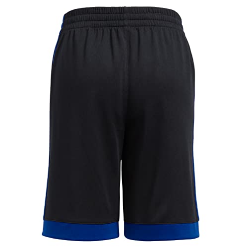adidas Boys' Elastic Waistband Winner Short, Black with Collegiate Royal, X-Large (18/20)