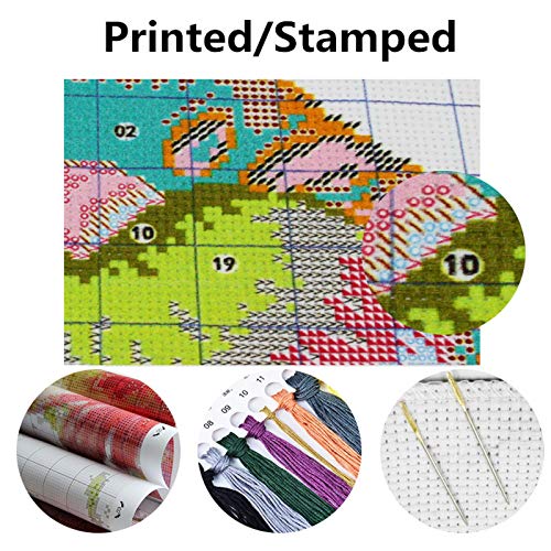 Dimensean Stamped Cross Stitch Kits Full Range of Embroidery Patterns Starter Kits for Beginners Adult or Kids DIY Cross Stitches Needlepoint Kits 11CT- (Nativity 33.5x28 inch)