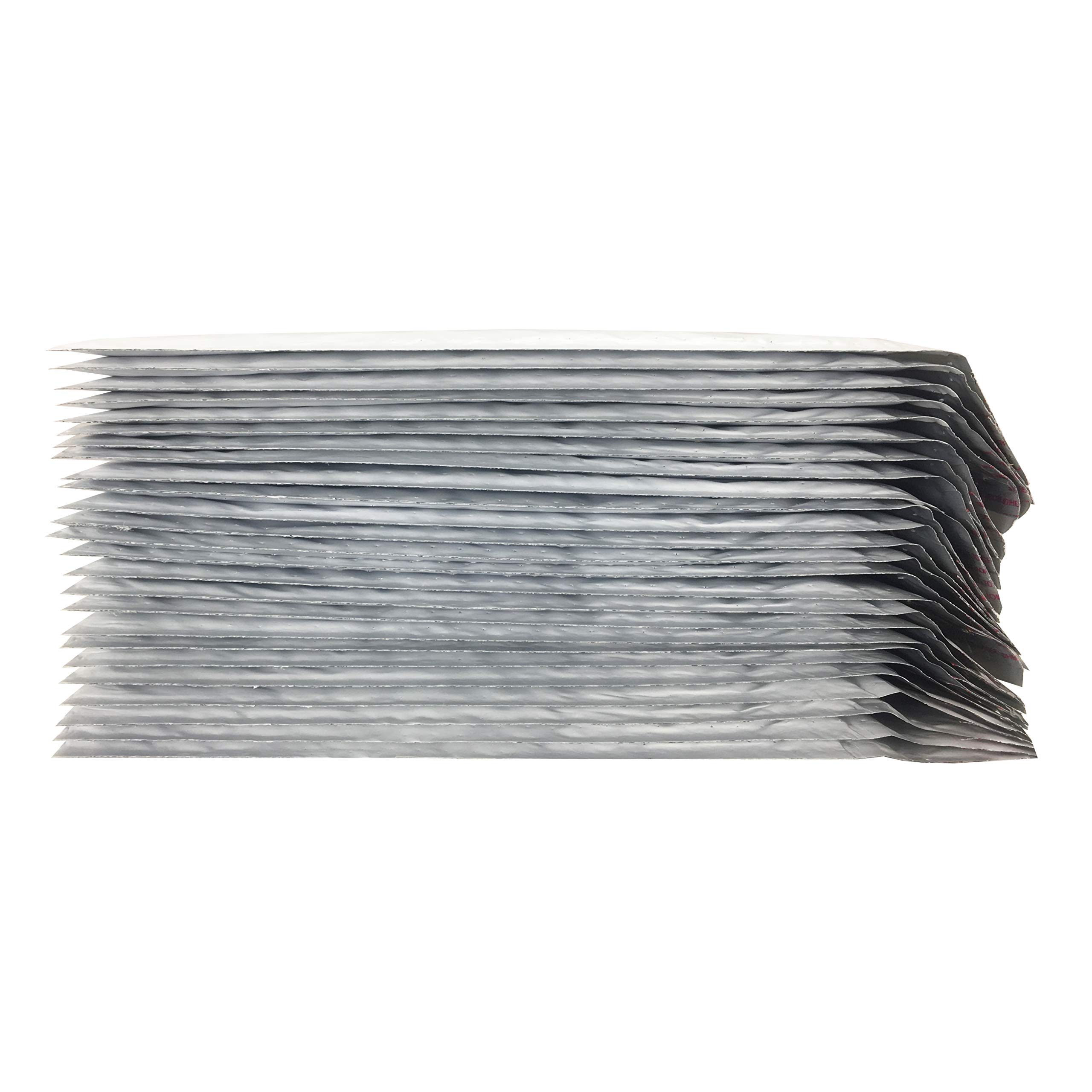 Amazon Basics Self-Seal Poly Bubble Mailer, 10.5" x 16" (Internal Size - 10.25" x 15"), White/Grey, 50-Pack