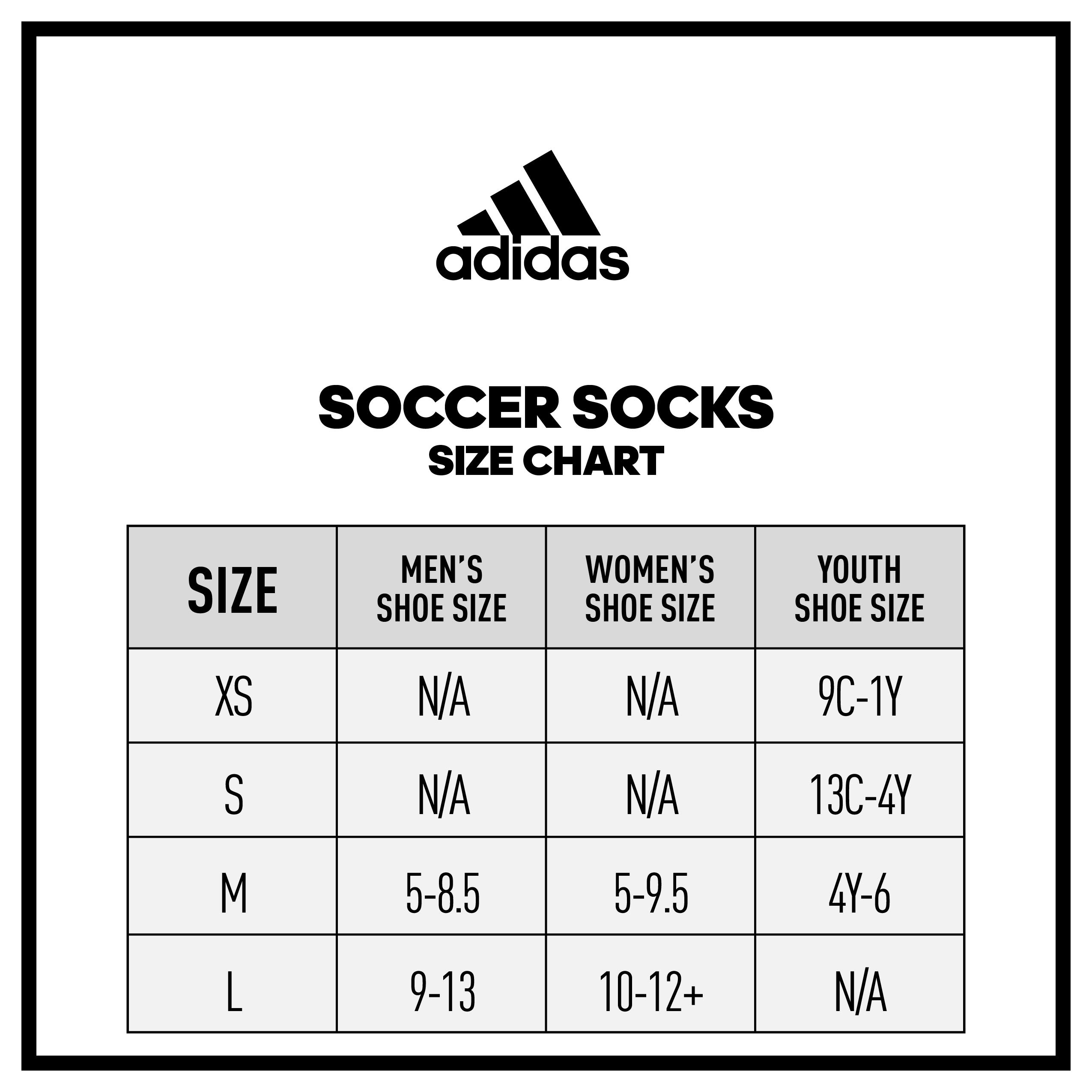 adidas Metro 4 Soccer Socks for Boys, Girls, Men and Women (1-Pair), Black/Night Grey/White, Medium