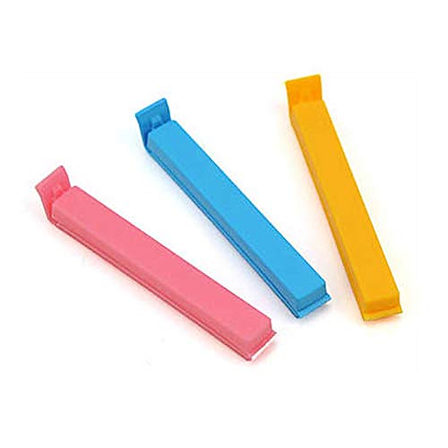 Godagoda 10 pcs Plastic Bag Sealer Clips for Easy Storage, Fully Reusable (Mix Color)
