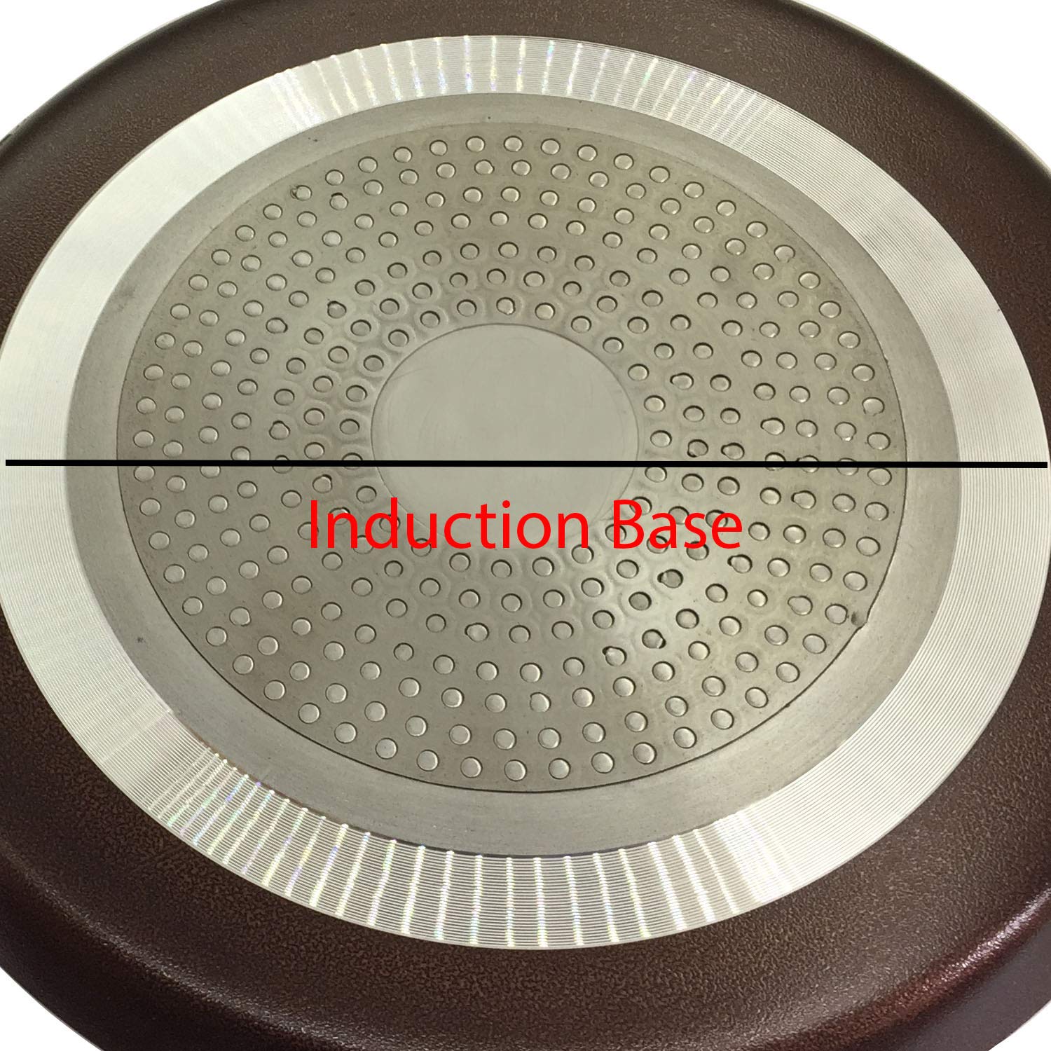 Aluminium Non Stick Dosa Pan Induction base Dosa Tawa Chapati Pan With Handle And Free One Scrubber And One Wooden Spatula (3mm)