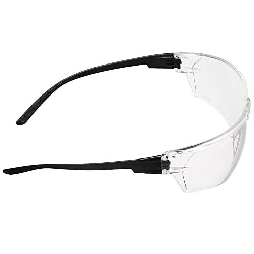 Amazon Basics Safety Glasses (Clear/Black), Anti-Fog, 12-pack (Previously AmazonCommercial brand)
