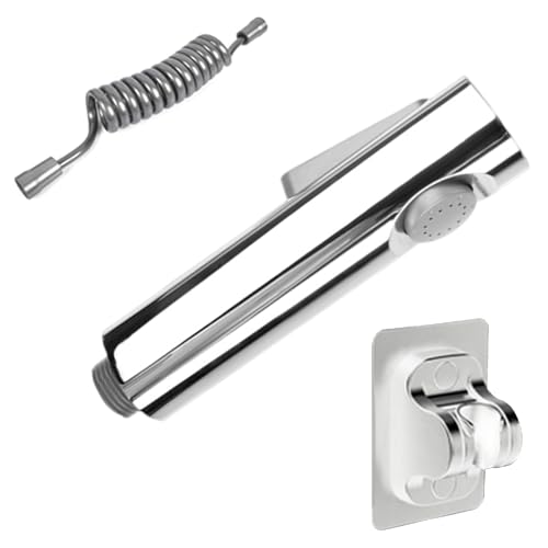 Adjustable Pressure Handheld Bidet Sprayer Set For Toilet ABS Diaper With Hose & Holder Simple Installation