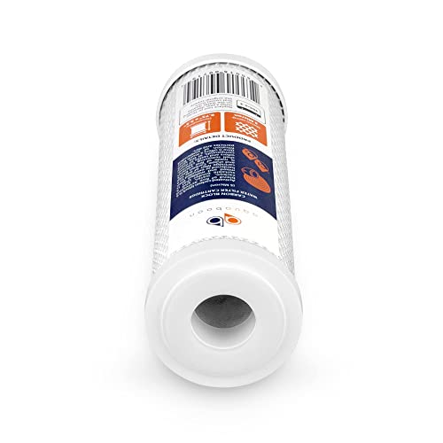 Aquaboon Coconut Shell Water Filter Cartridge | Activated Carbon Block CTO | Universal 5 Micron 10 inch Cartridge | Compatible with DWC30001, WFPFC8002, FXWTC, WHEF-WHWC, WHKF-WHWC 6-PACK