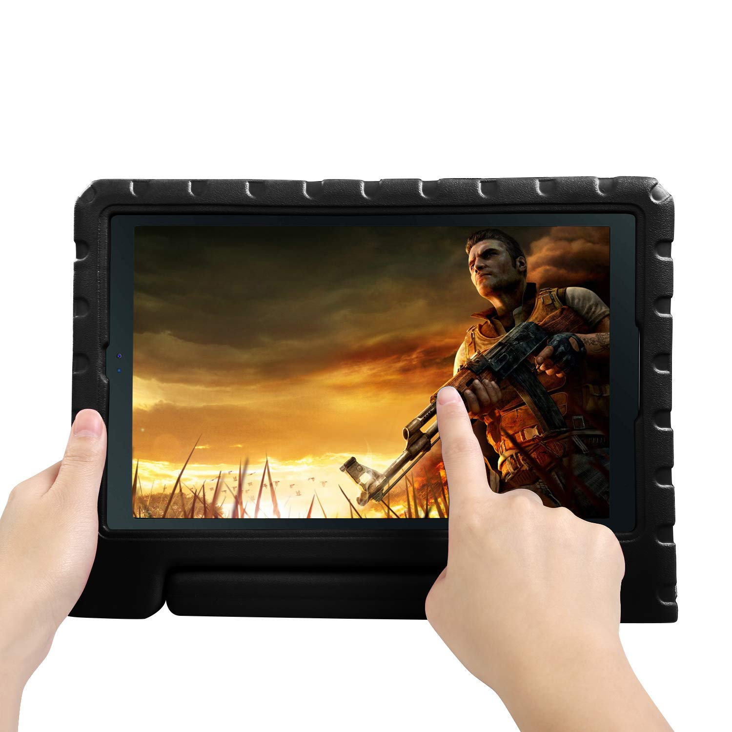 NEWSTYLE Kids Case for Samsung Galaxy Tab A 10.5 Inch 2018 - Shockproof Light Weight Protective Handle Stand EVA Kids Case for Samsung Galaxy Tab A 10.5 2018 Model SM-T590 T595 T597 (Black)
