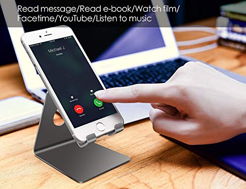 Lamicall Cell Phone Stand, Phone Dock : Cradle, Holder, Stand, Compatible with Phone 12 Mini 11 Pro Xs Xs Max Xr X 8 7 6 6s Plus 5 5s 5c All Android Smartphone Charging, Accessories Desk - Gray