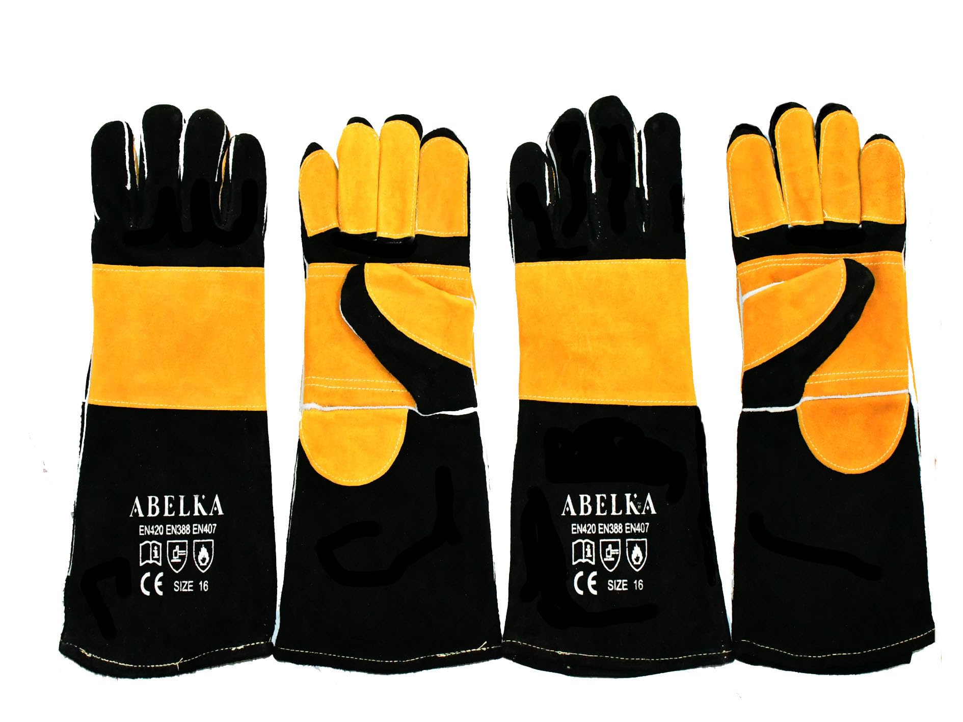 Abelka Welding Glove- BBQ - Heat & Fire Resistant Glove - Safety Glove - Versatile Outdoor Cooking - Durable Construction - Comfortable Lining - High Heat Protection