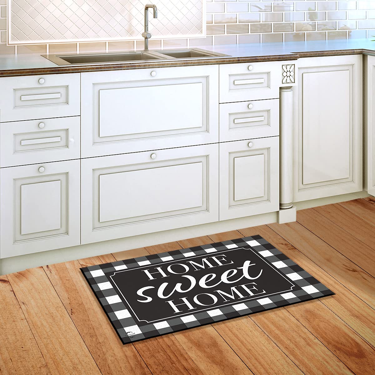 Briarwood Lane Home Sweet Home Checkers Spring Doormat Indoor Outdoor 30" x 18"