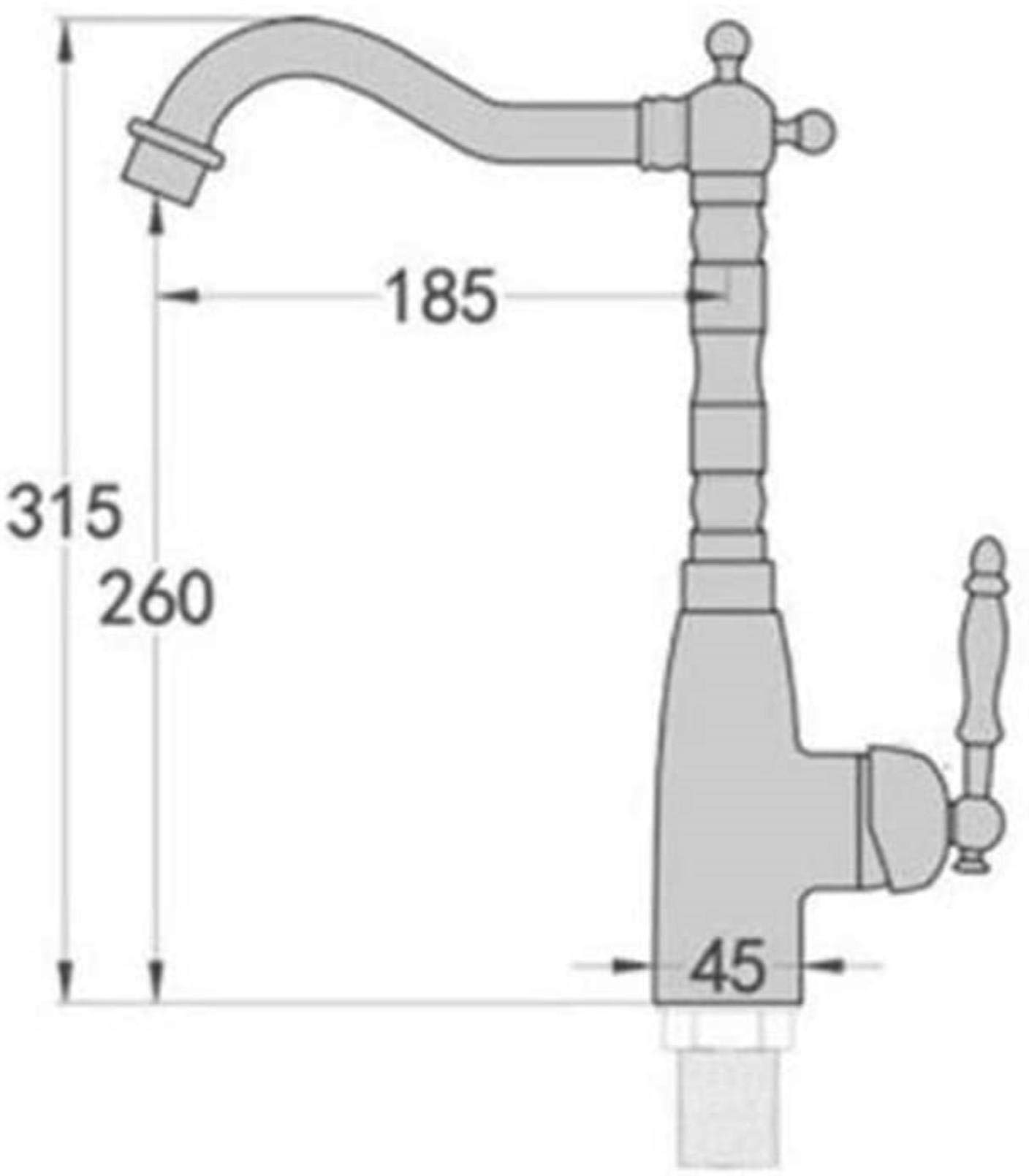 Bathtub Faucet Antique Black Kitchen Taps Single Lever Sink Mixer Tap 360 Degree Swivel Spout Water Faucet in Brass