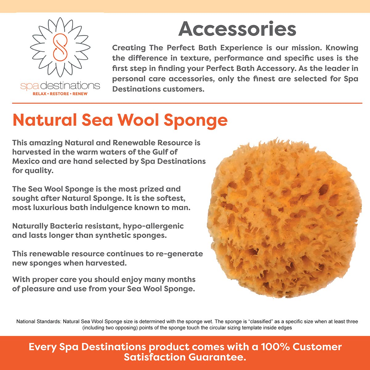 Facial Sea Wool Sponge 2-3" (3) Pack by Spa Destinations
