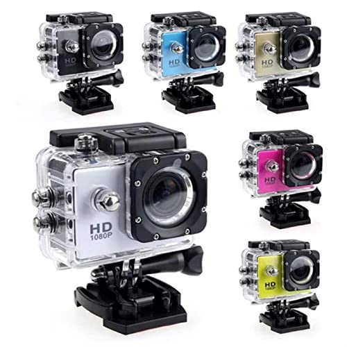 Action Camera 2022New Action Camera, 12MP HD 1080P 32GB 140D Underwater Waterproof Camera, Helmet Vedio Sports Pro Camera,Mini DV Video Camera HD (Color : 04, Size : Small)