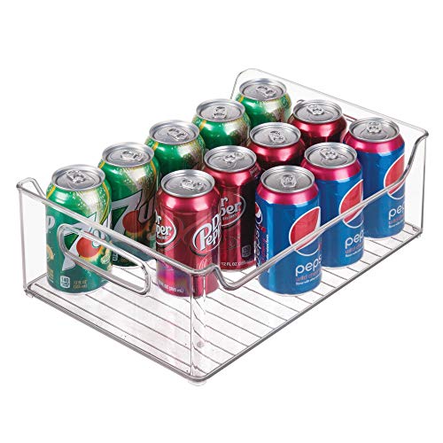 iDesign Plastic Pantry and Kitchen Storage, Freezer and Fridge Organizer Bin with Easy Grip Handles β 10β x 5β x 14β, Clear