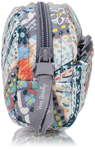 Vera Bradley Women's Cotton Mini Cosmetic Makeup Organizer Bag, Citrus Paisley - Recycled Cotton, One Size