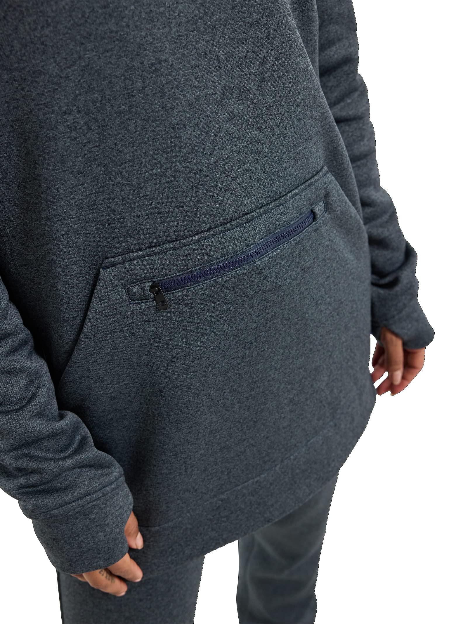 Burton Women's Standard Oak Long Pullover Hoodie, Dress Blue Heather, Small