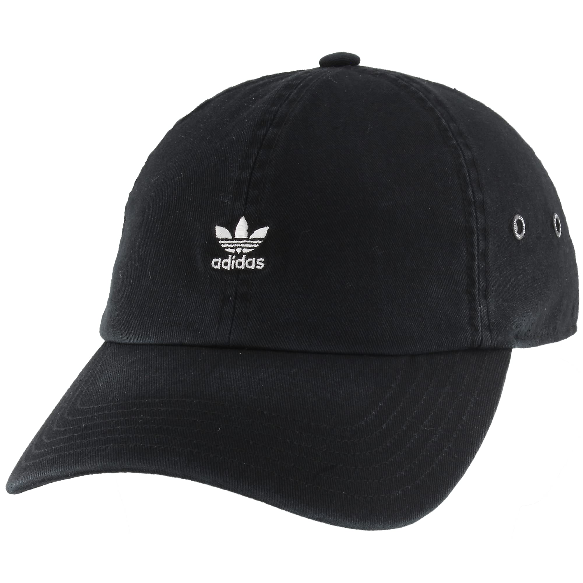 adidas Originals Women's Mini Logo Relaxed Adjustable Cap, Black/White, One Size