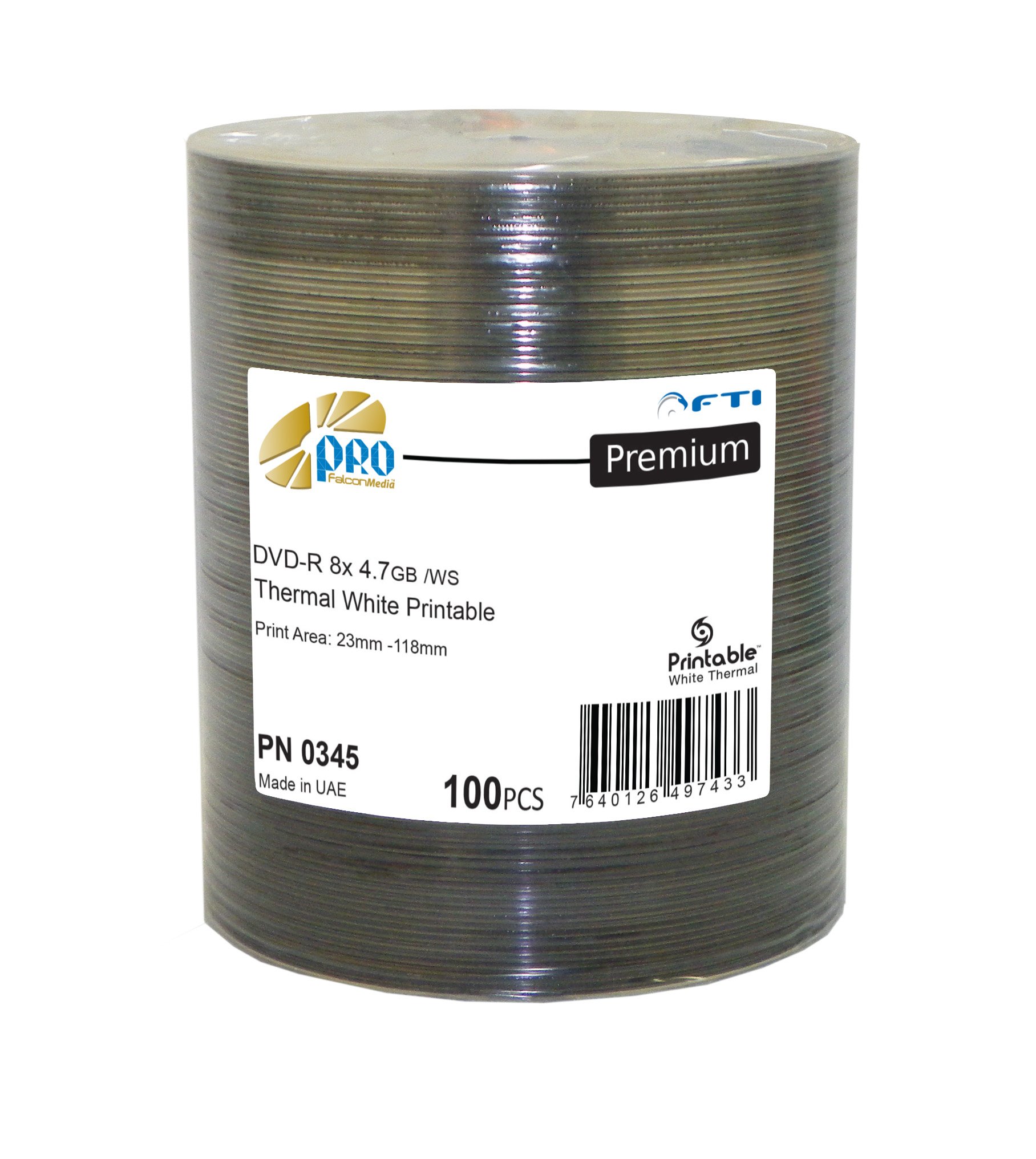FalconMedia Thermal White Printable 100 tape wrapped pack