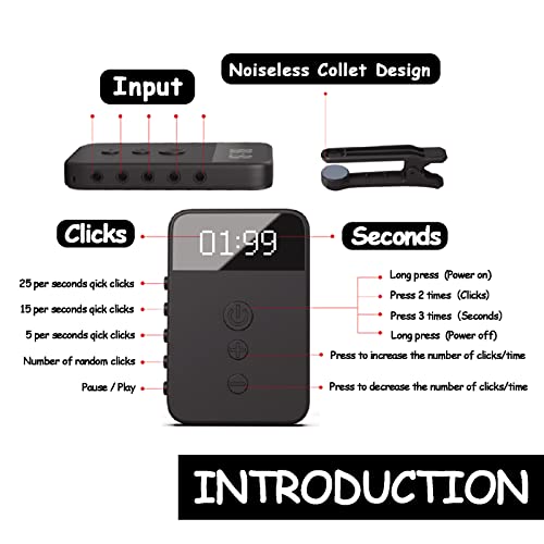 Auto Clicker for Phone Screen:Undetectable Automatic Tapper for Android&IOS,Simulated Finger Continuous Clicking, Adjustable Speed Physical Clicker, Suitable for Reward Tasks ,Games, Live Broadcasts(1 Second Clickest 35 Times)